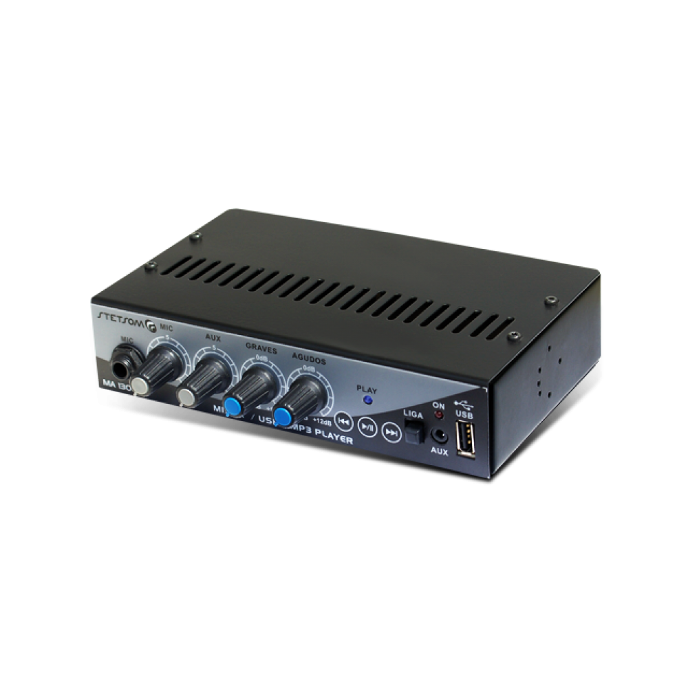 Mixer MA-1300 para Propaganda com entrada P2 e USB para Pen Drive Mp3 ...